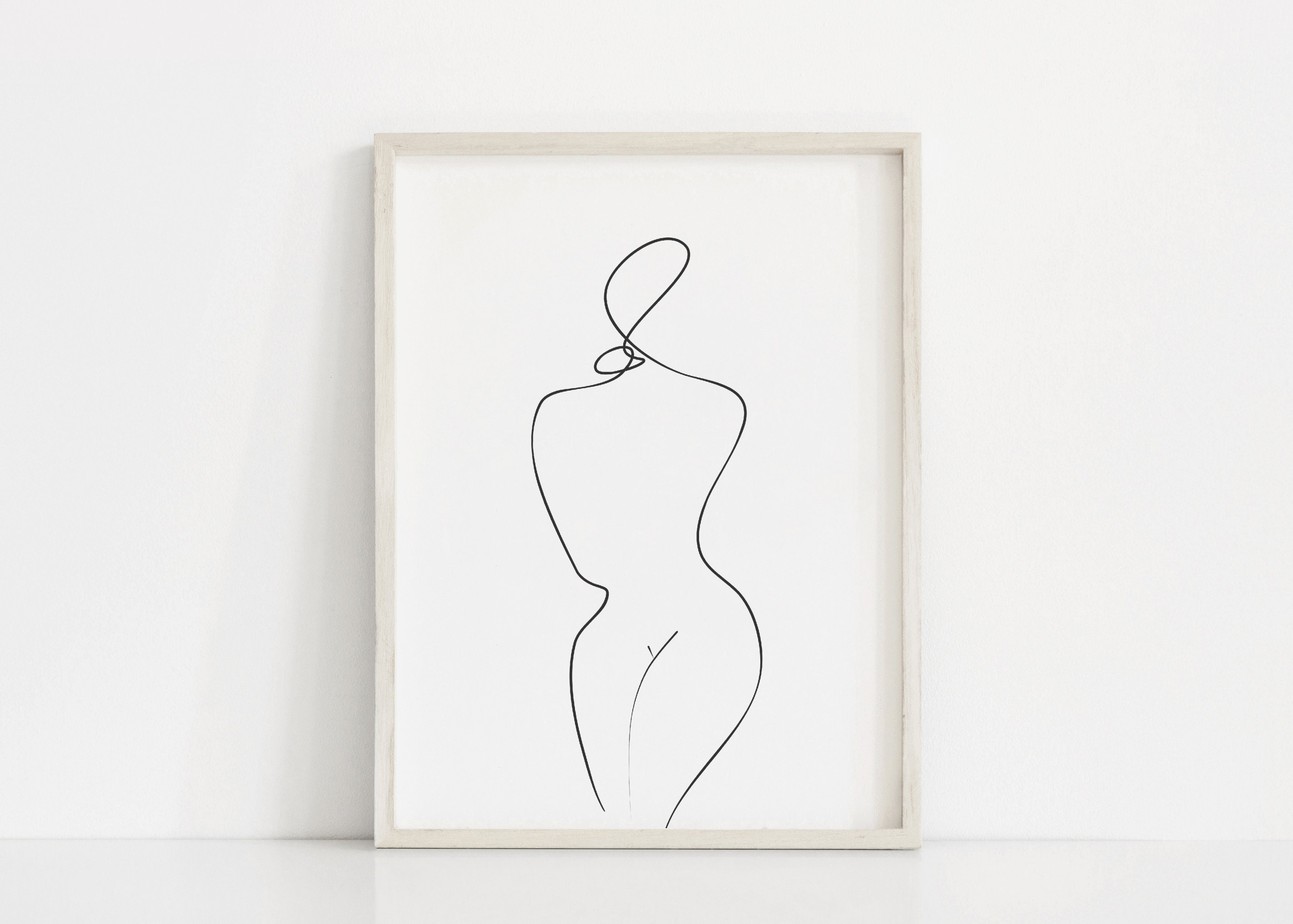 Body Line Art Modern Wall Print Line Drawing Printable | Etsy