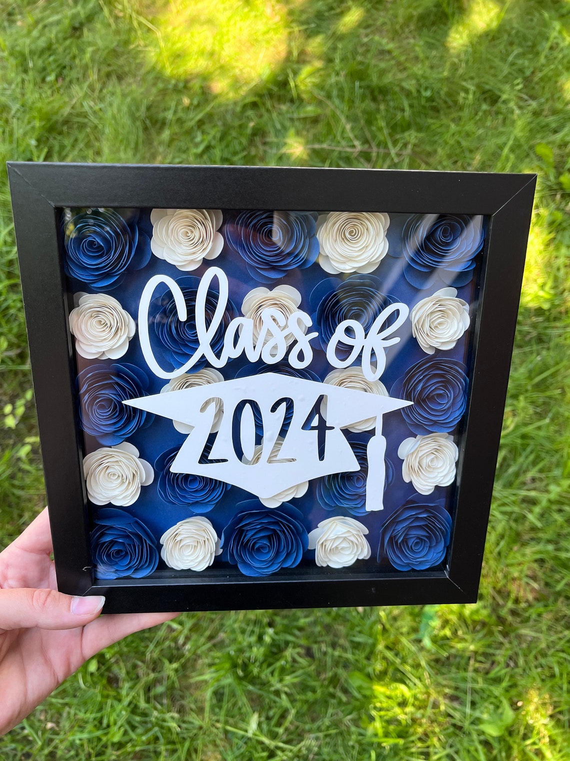 Class of 2025 Graduation Flower Shadow Box, Grad, Graduation Gift - Etsy