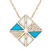 Geometric Shaped Multiple Pyramid Necklace, Solid 14K/ 18K Gold Art ...