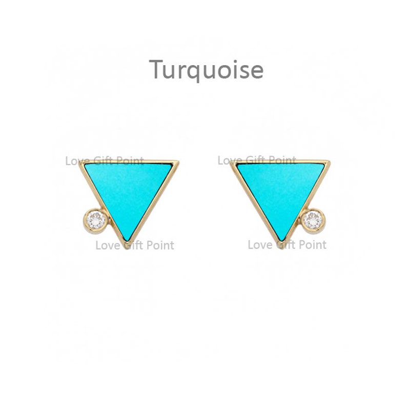 Solid 14K Yellow Gold Natural 1.50 Ct. Triangle Shape Lapis - Etsy