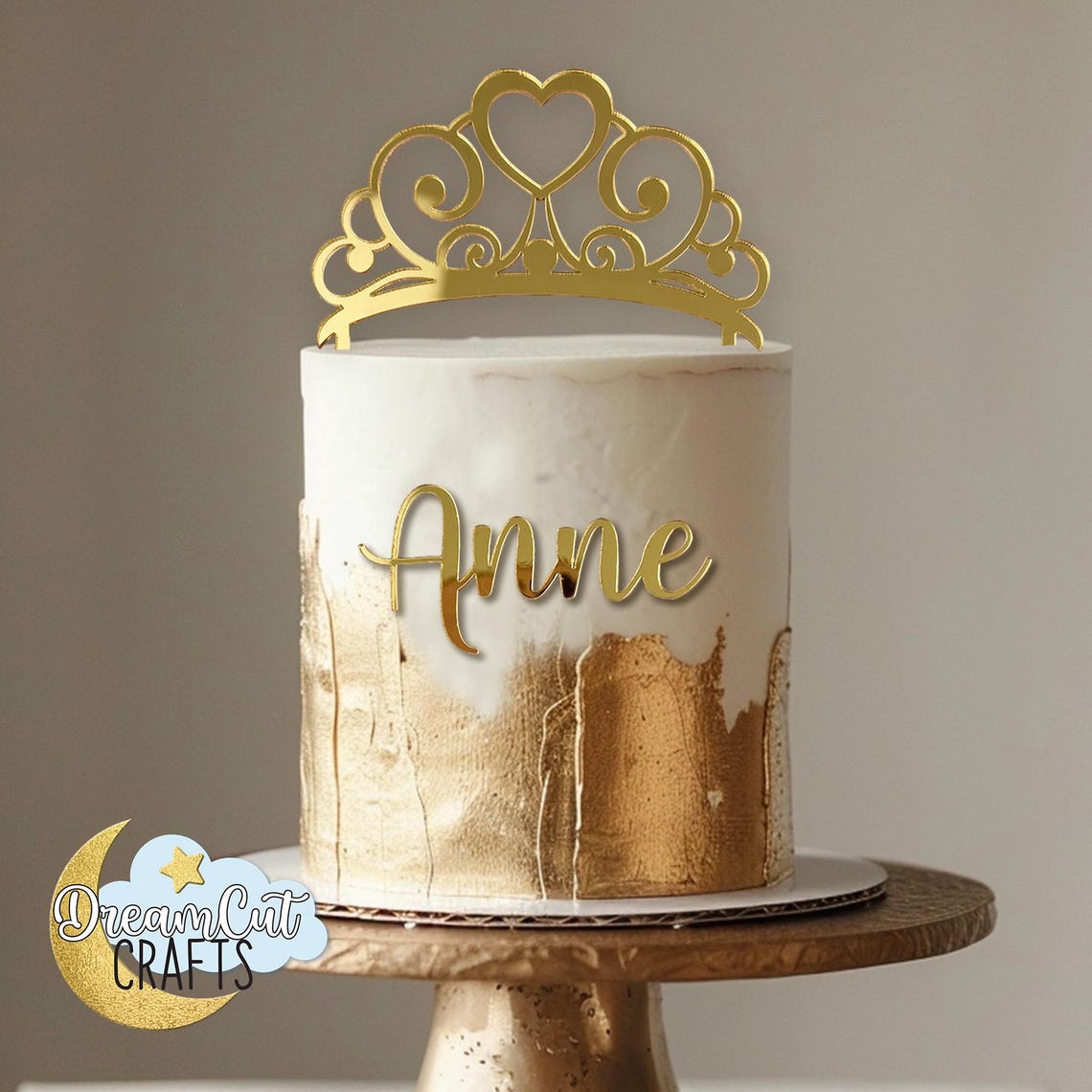 Custom Cake Topper Tiara | Princess Crown Cake Topper | Custom Name ...
