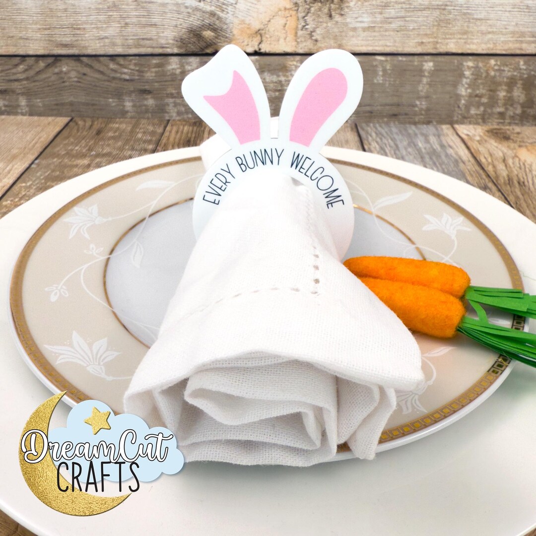 Easter Napkin Ring | Acrylic Easter Bunny Ears Table Decor | Custom ...