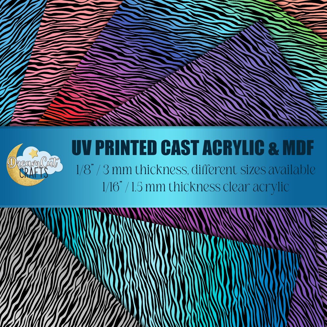 Zebra Print Acrylic Sheet – Laser Safe, DIY Crafts - Etsy
