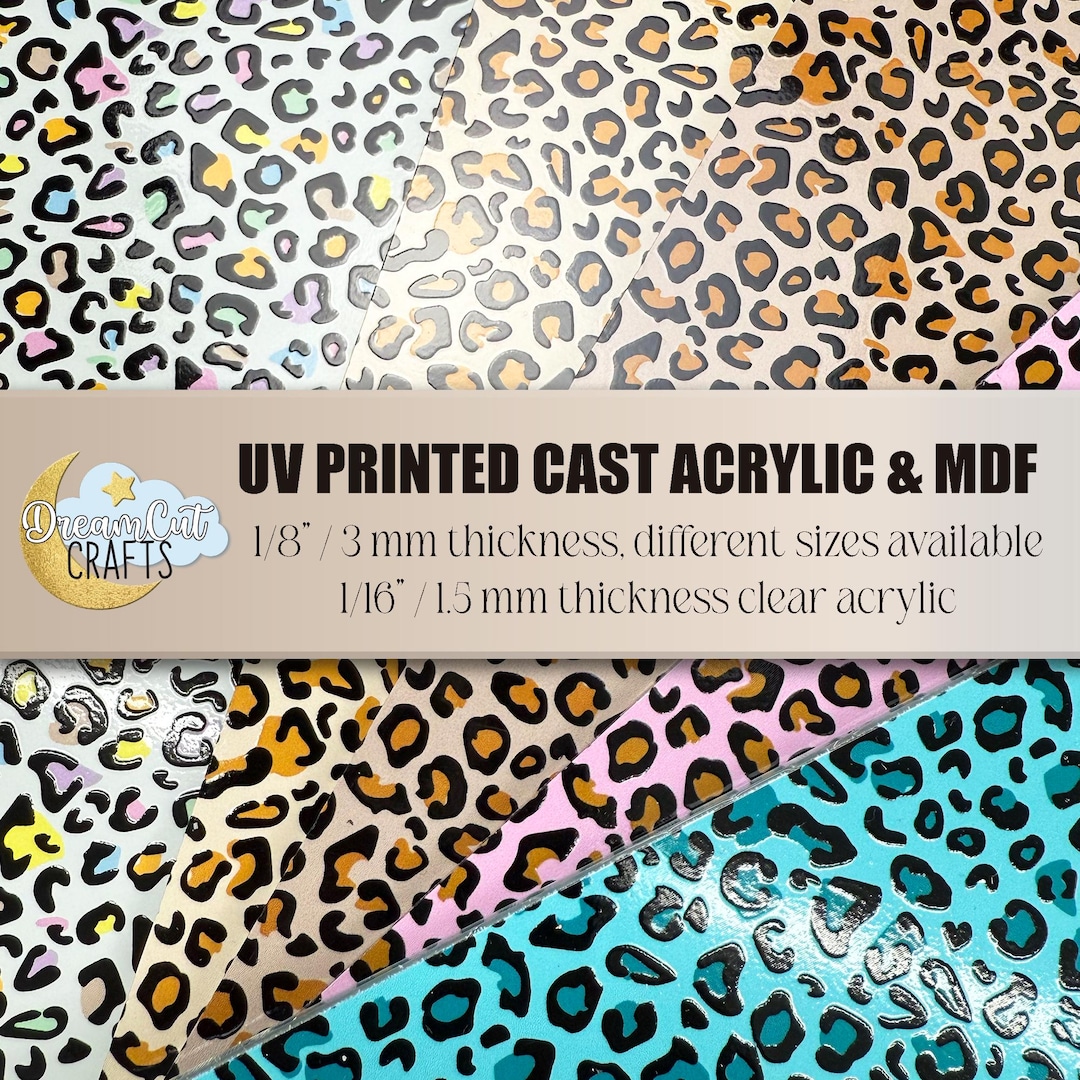 Leopard Print Acrylic Sheet – Laser Safe, DIY Crafts - Etsy