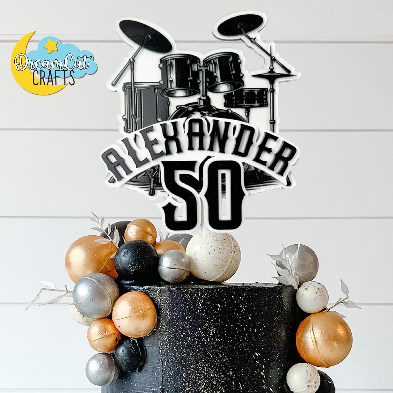 Custom Cake Topper Drums Cake Topper Birthday Cake Topper Party Event ...