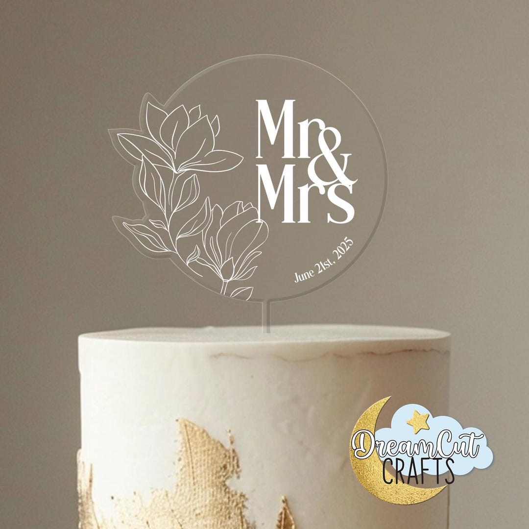 Custom Wedding Cake Topper | Names Cake Topper | Cake Topper Wedding ...