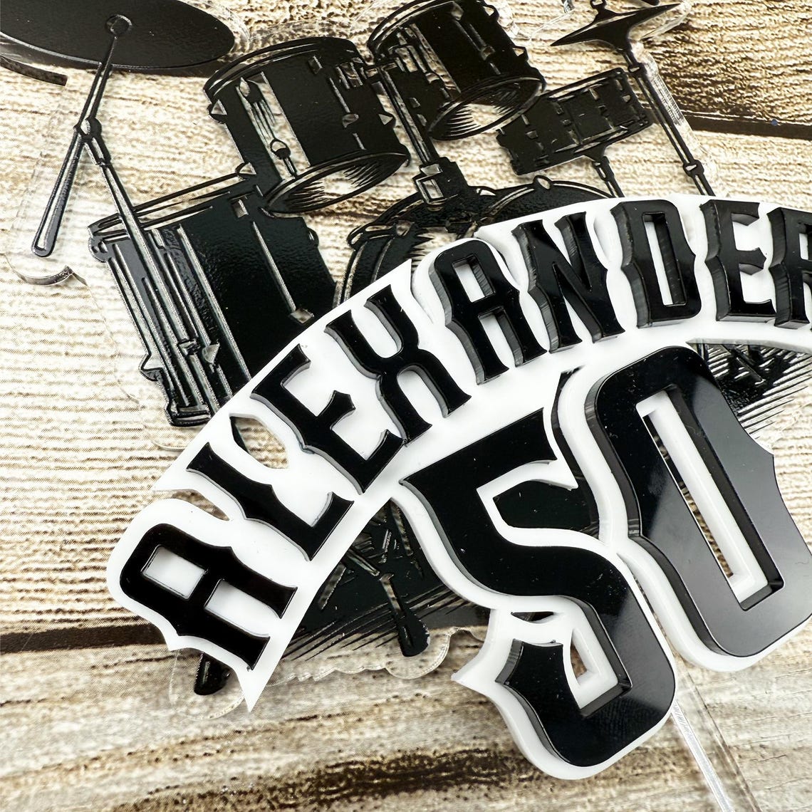 Custom Cake Topper Drums Cake Topper Birthday Cake Topper Party Event ...