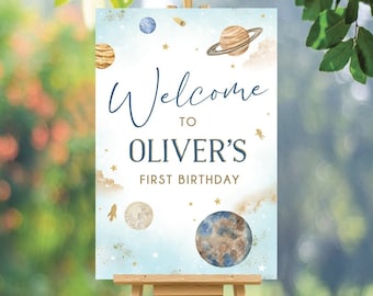 Space Theme Welcome Sign - Etsy
