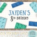 Editable Building Blocks Backdrop, Bricks Backdrop Birthday Party ...