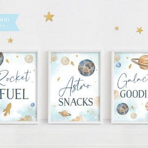 Outer Space Signs, Set of 3 Fun Signs, Space Theme, First Trip Around ...