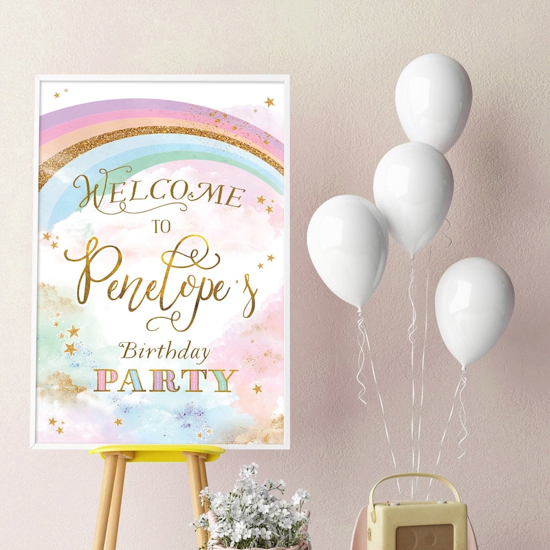 Rainbow Theme Party - Etsy