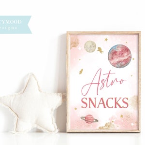 Astro Snacks Sign Outer Space Theme Fun Signs Food First Trip - Etsy