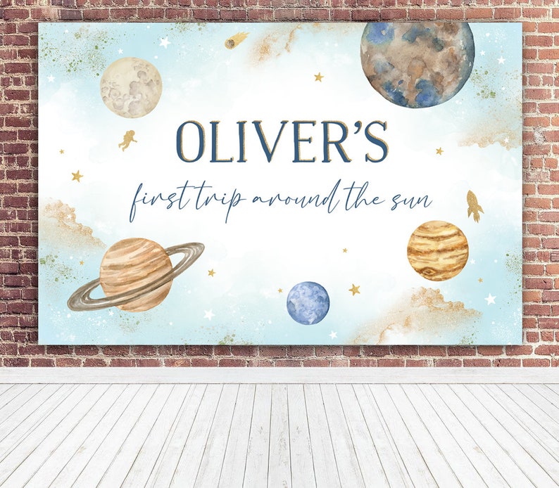 Outer Space Milestone Board, Editable Baby Infographic, First Trip ...