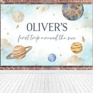 Outer Space Signs, Set of 6 Fun Signs, Space Theme, First Trip Around ...