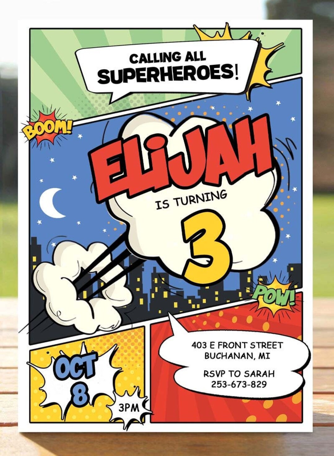 Editable Superheroes Birthday Invitation Superhero Birthday - Etsy