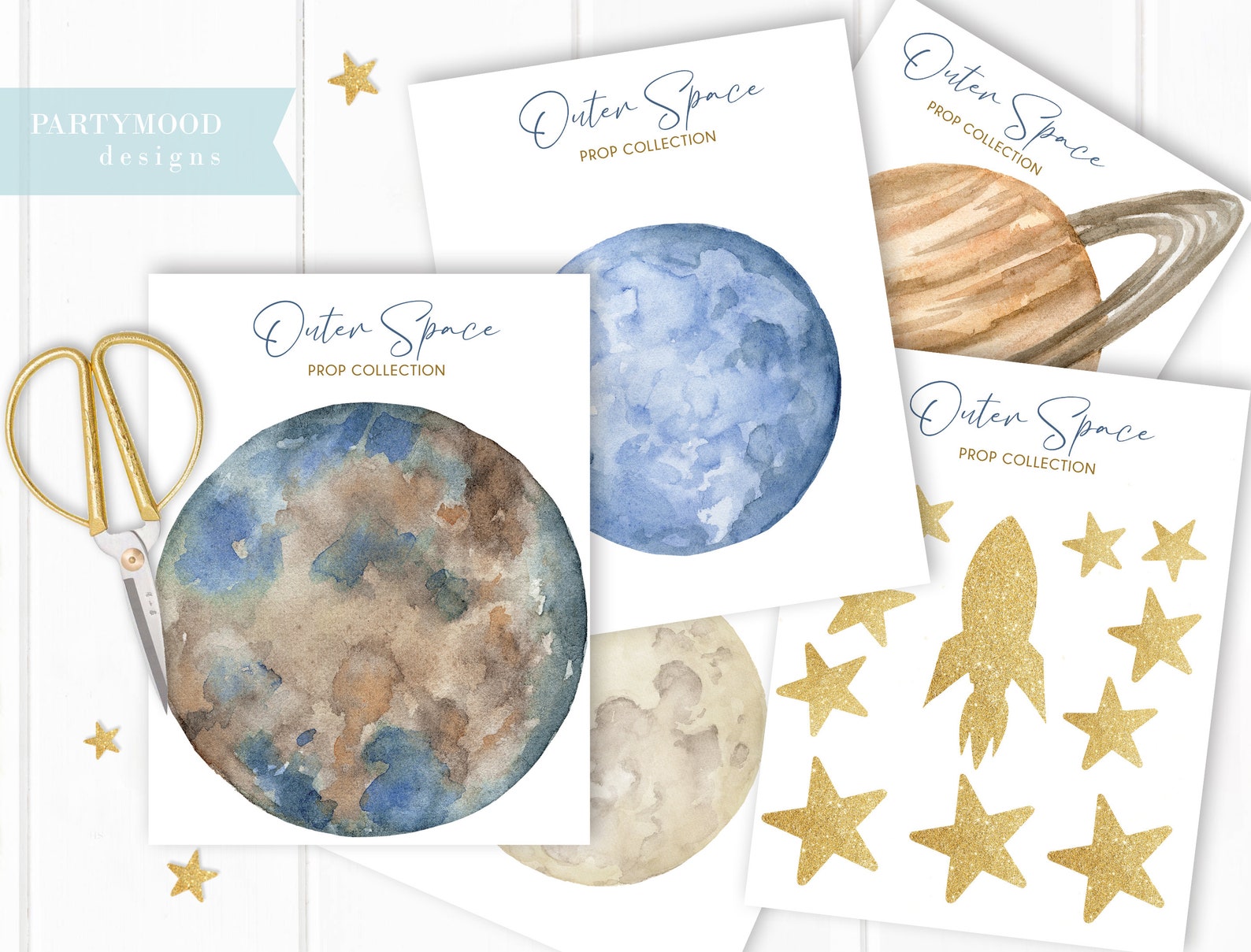 Space Planet Props Planets Wall Decor Outer Space First - Etsy