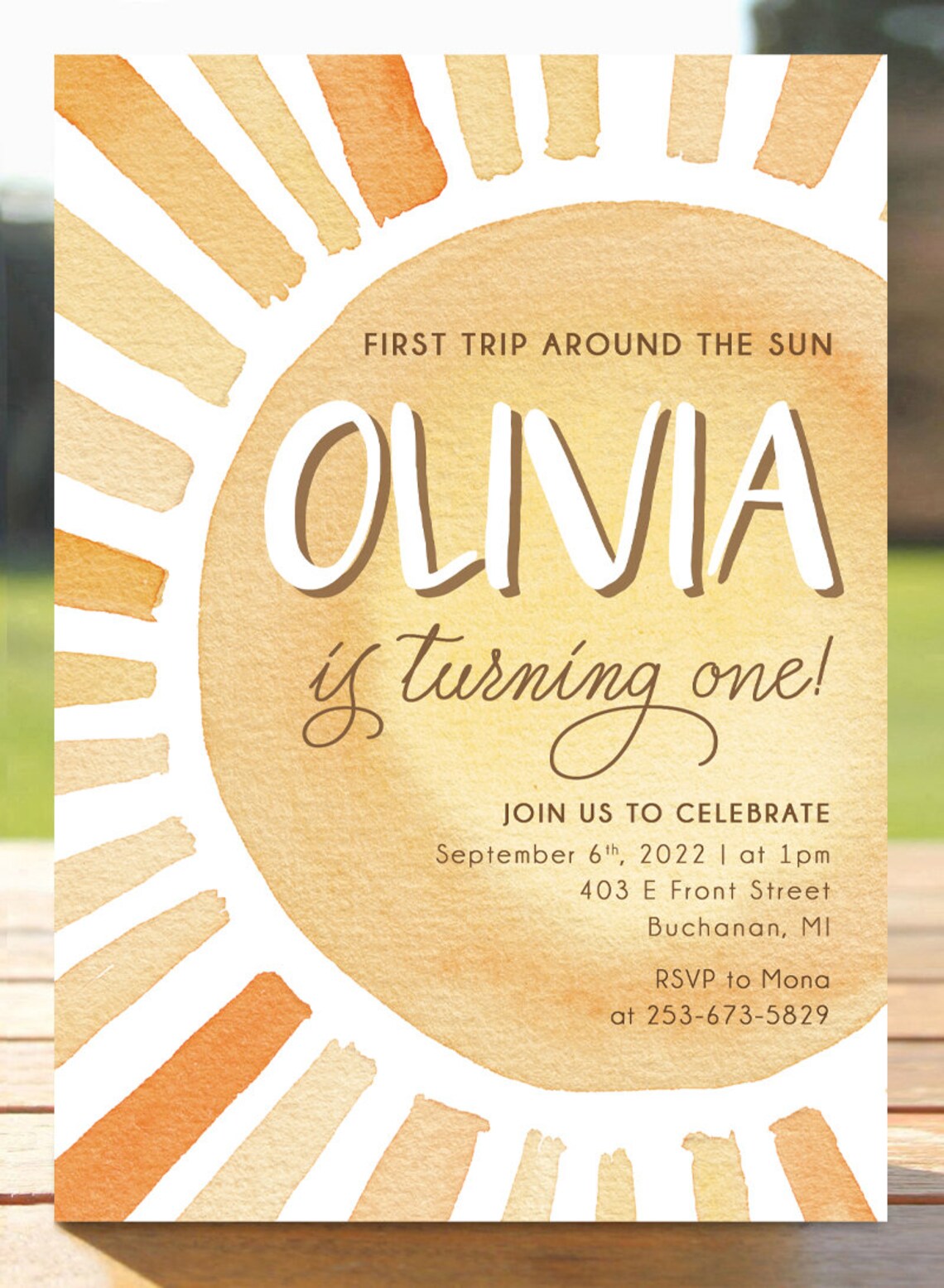 First Trip Around the Sun Birthday Invitation You Are My - Etsy