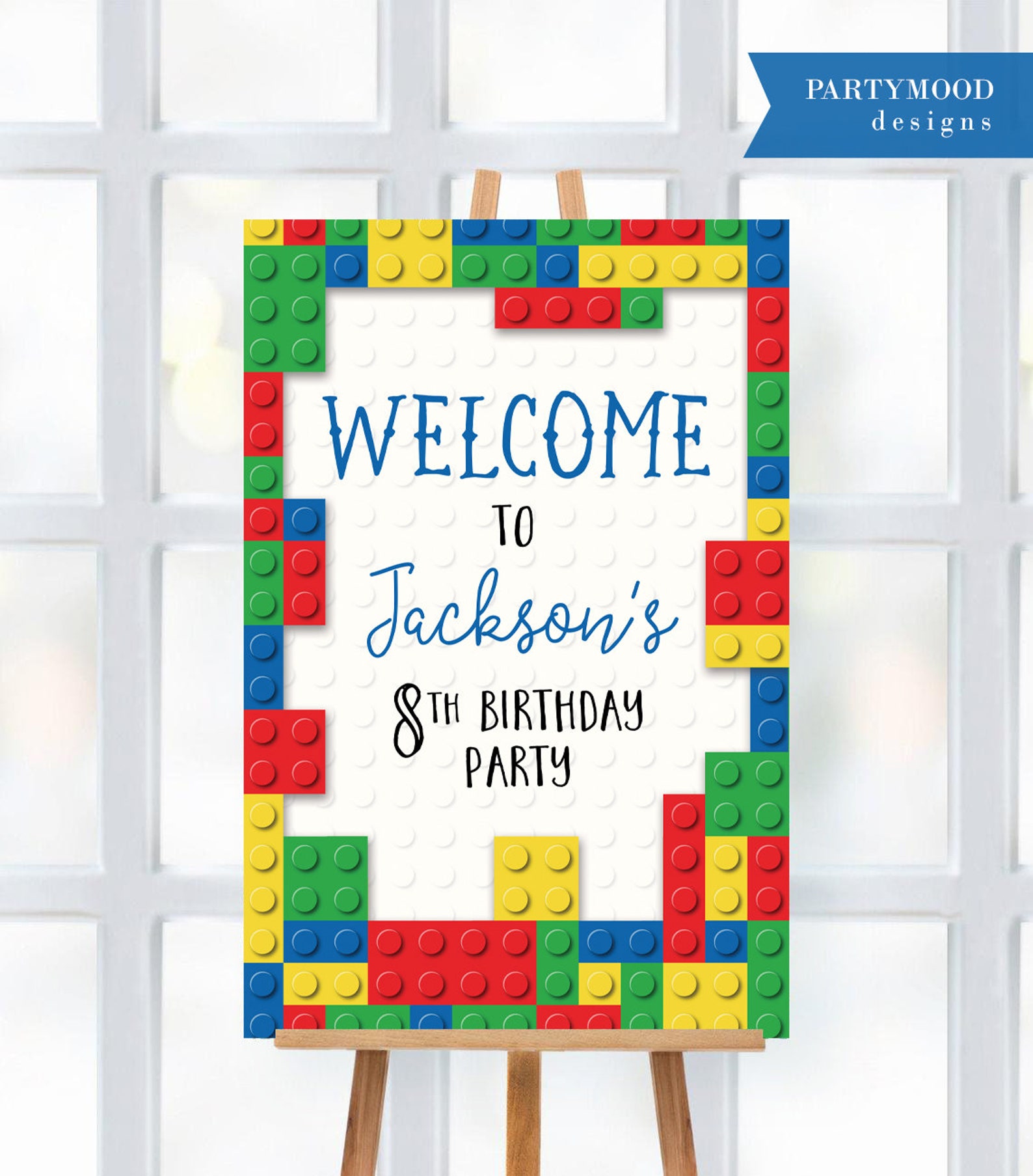 Building Blocks Welcome Sign, Reception, Blocks Birthday Party ...