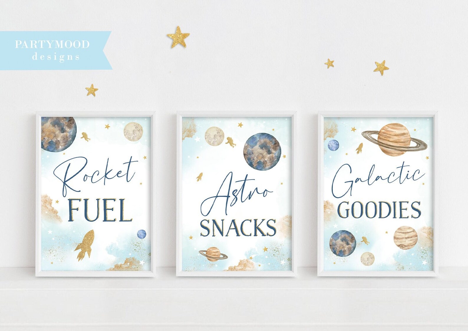 Outer Space Signs Set of 3 Fun Signs Space Theme First Trip | Etsy