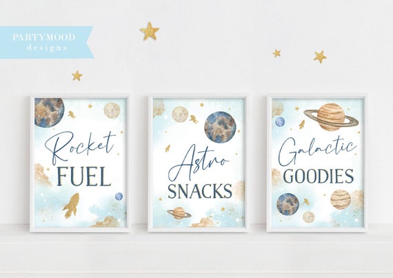 Outer Space Signs Set of 3 Fun Signs Space Theme First Trip | Etsy