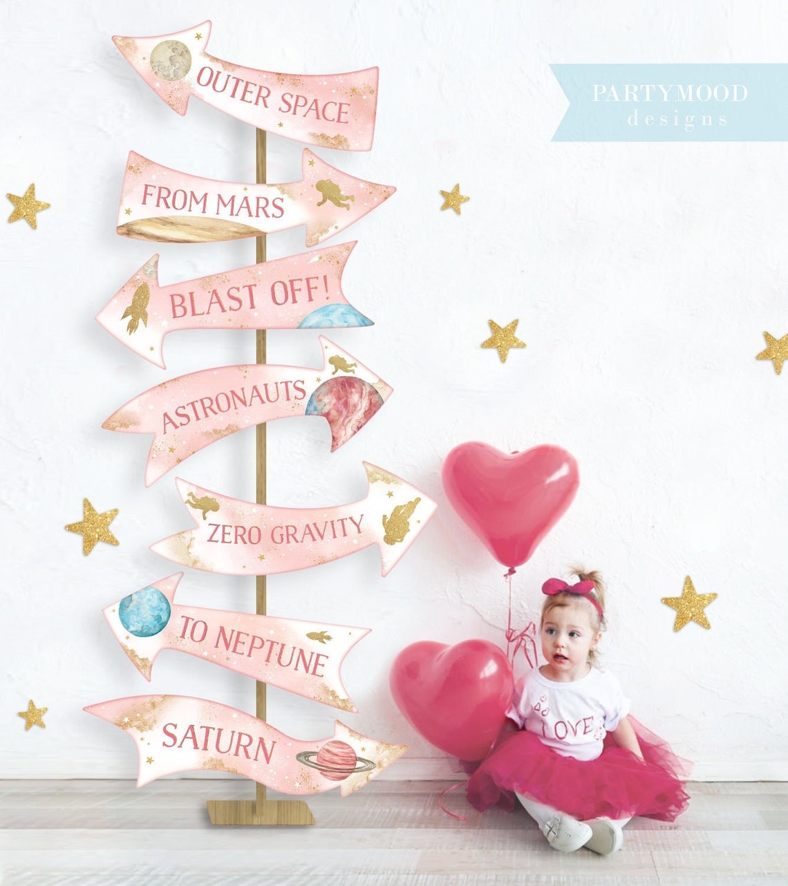 Space Arrows Directional Party Arrows Wall Decor Outer - Etsy