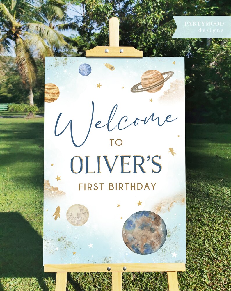 Space Centerpieces Cake Toppers Outer Space First Birthday - Etsy