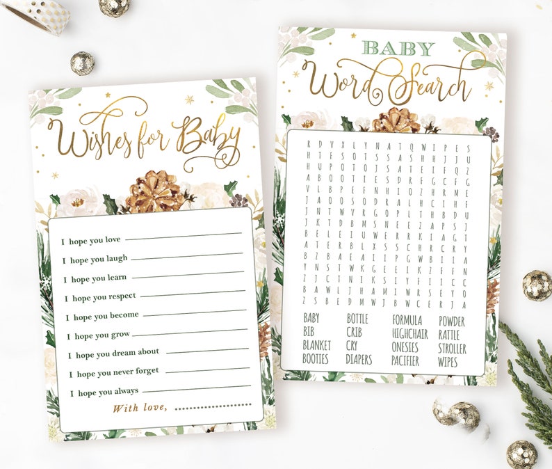 Winter Baby Shower Signs Set of 6 Fun Signs Babies Are | Etsy