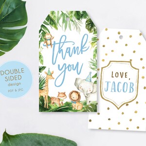 Safari Favor Tags Wild One Safari Birthday Safari Animals - Etsy