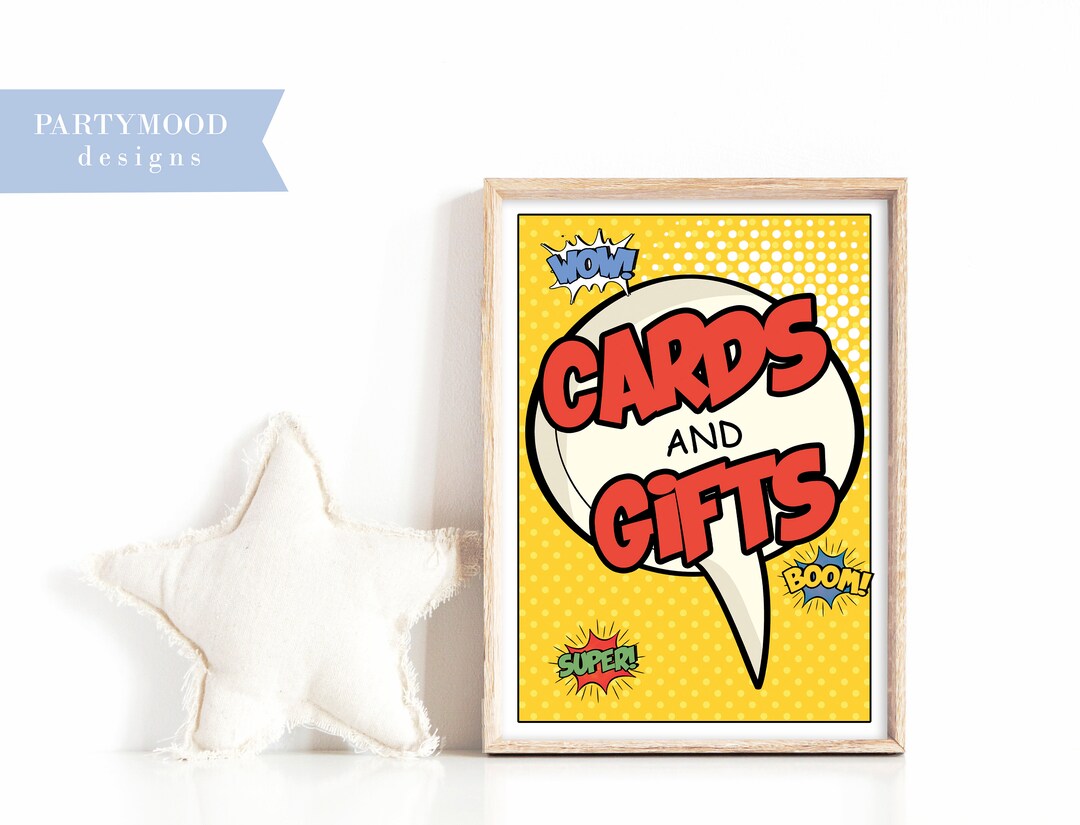 Superheroes Party Sign Gifts Sign Table Decor Superhero - Etsy