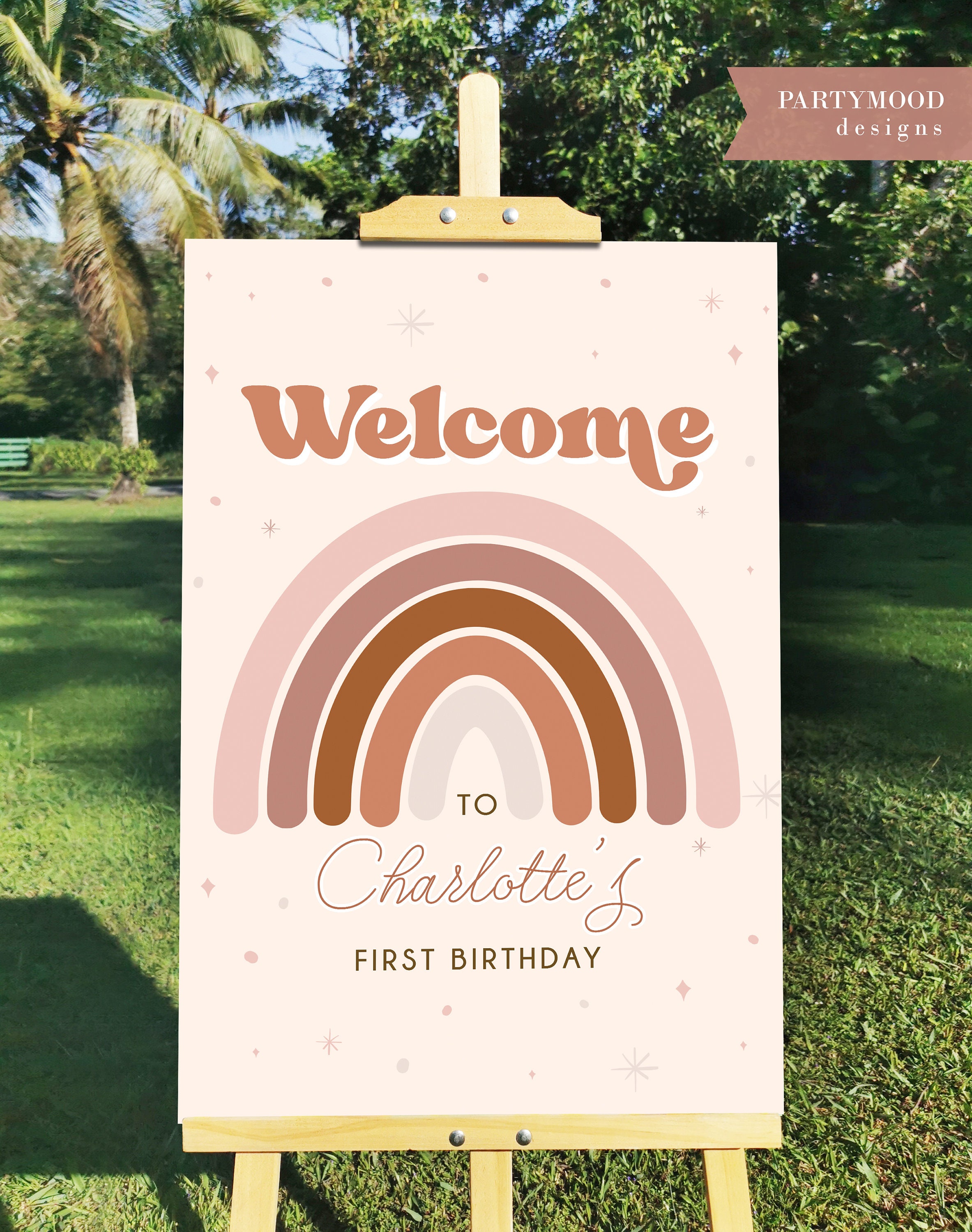 Rainbow Welcome Sign Boho Party Decor Boho Shower Girl 1st - Etsy