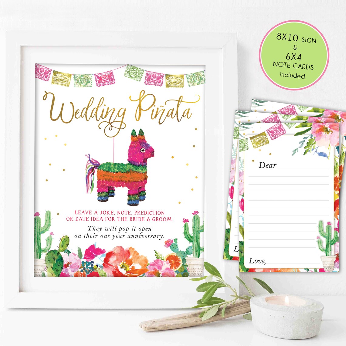 Wedding Pinata Sign Mexican Party Piñata Let's Fiesta - Etsy