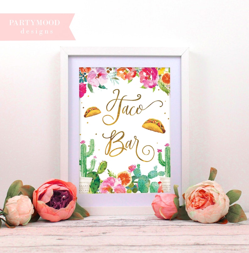 Taco Bar Sign Margarita Sign Mexican Party Fiesta Decor - Etsy
