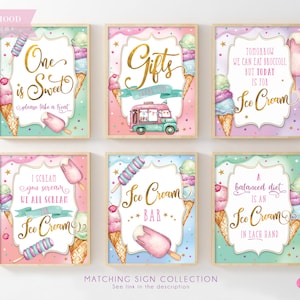 Ice Cream Gable Box, Gift Box, Favor Bag, Two Sweet, Here's the Scoop ...
