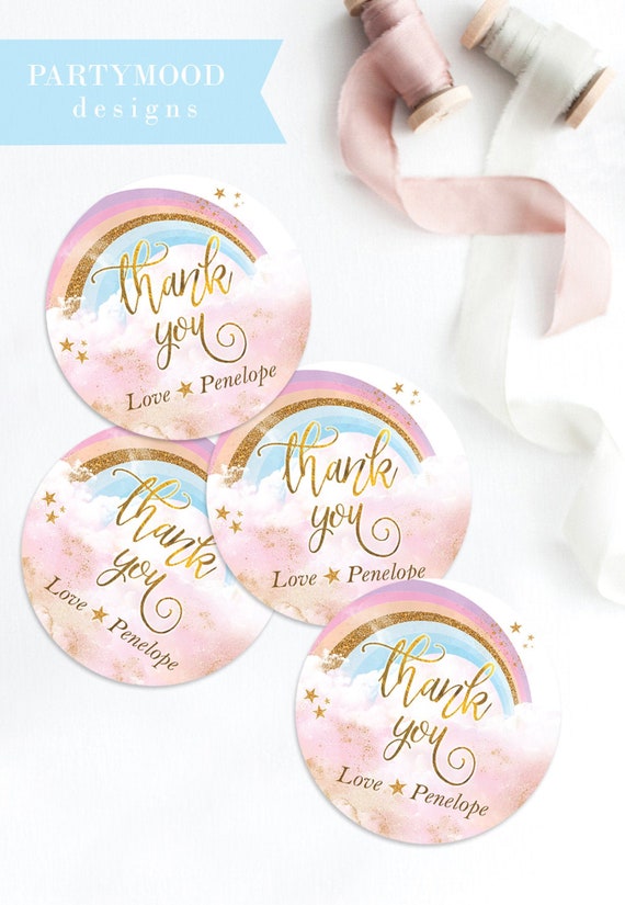 Rainbow Round Stickers