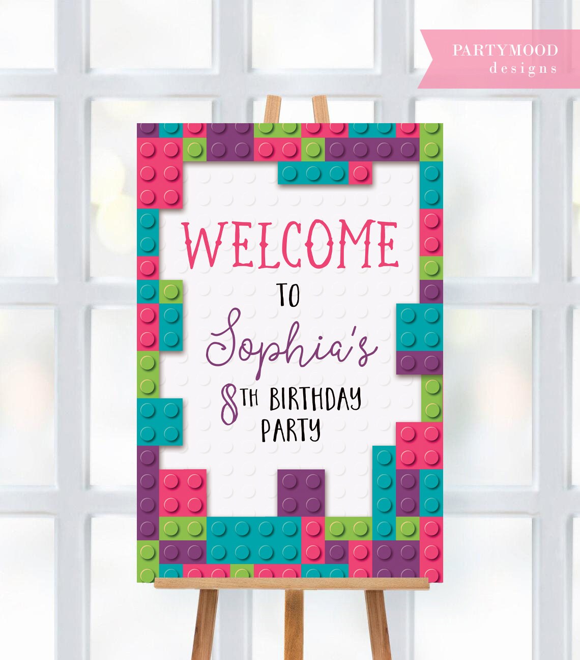Building Blocks Welcome Sign, Reception, Blocks Birthday Party ...