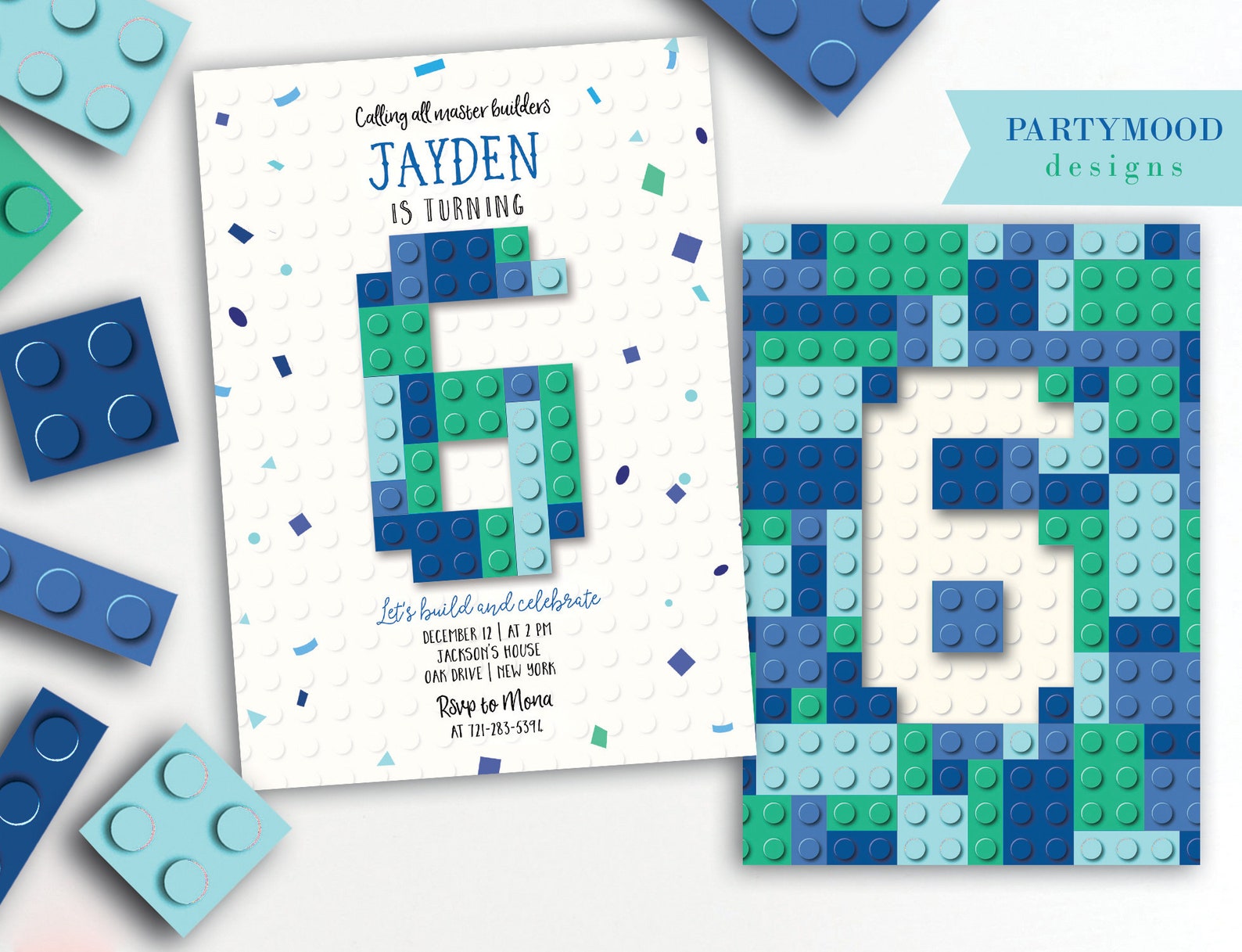 Building Blocks Invitation Blocks Birthday Party Builders - Etsy