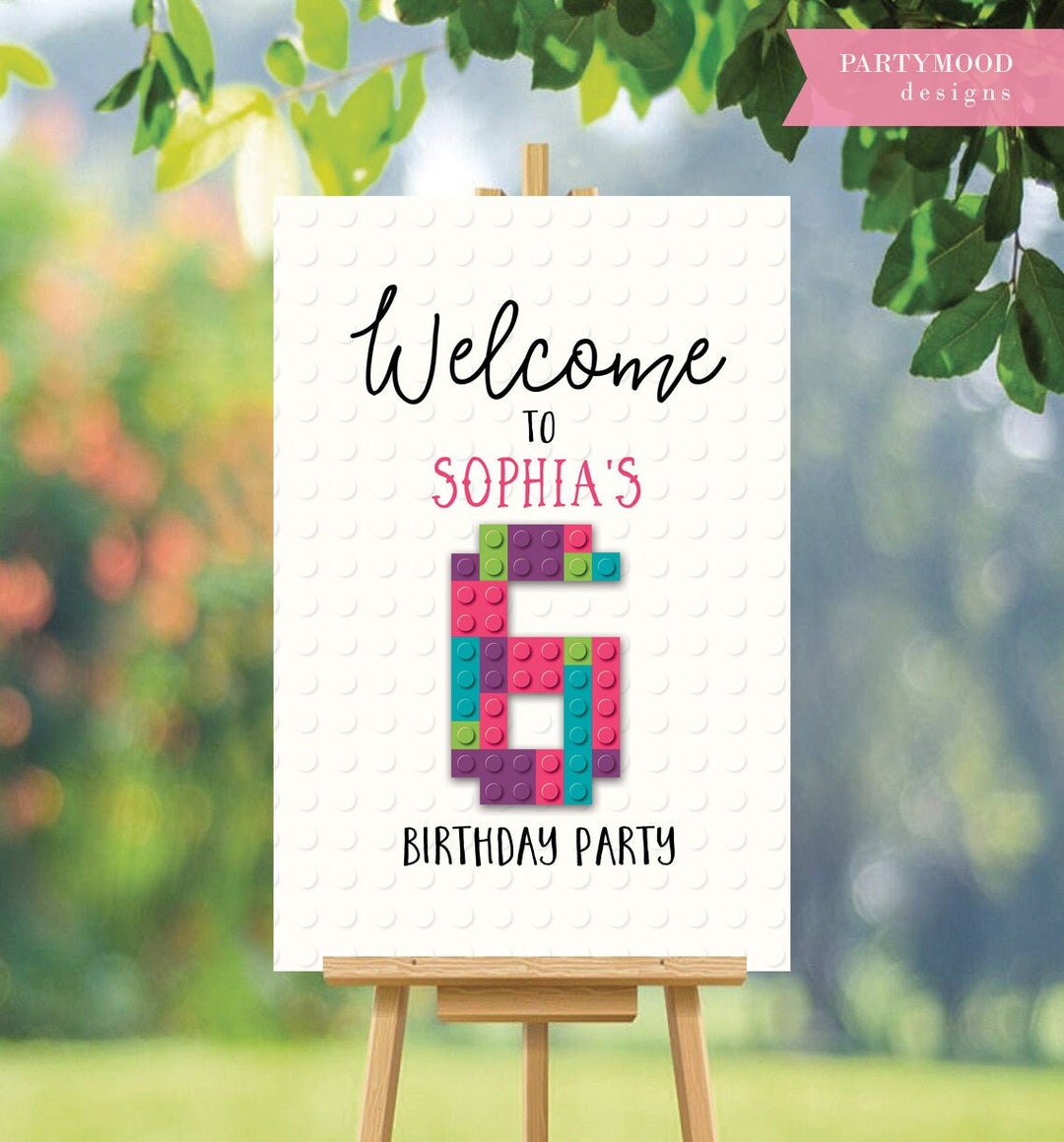 Building Blocks Welcome Sign Reception Blocks Birthday - Etsy
