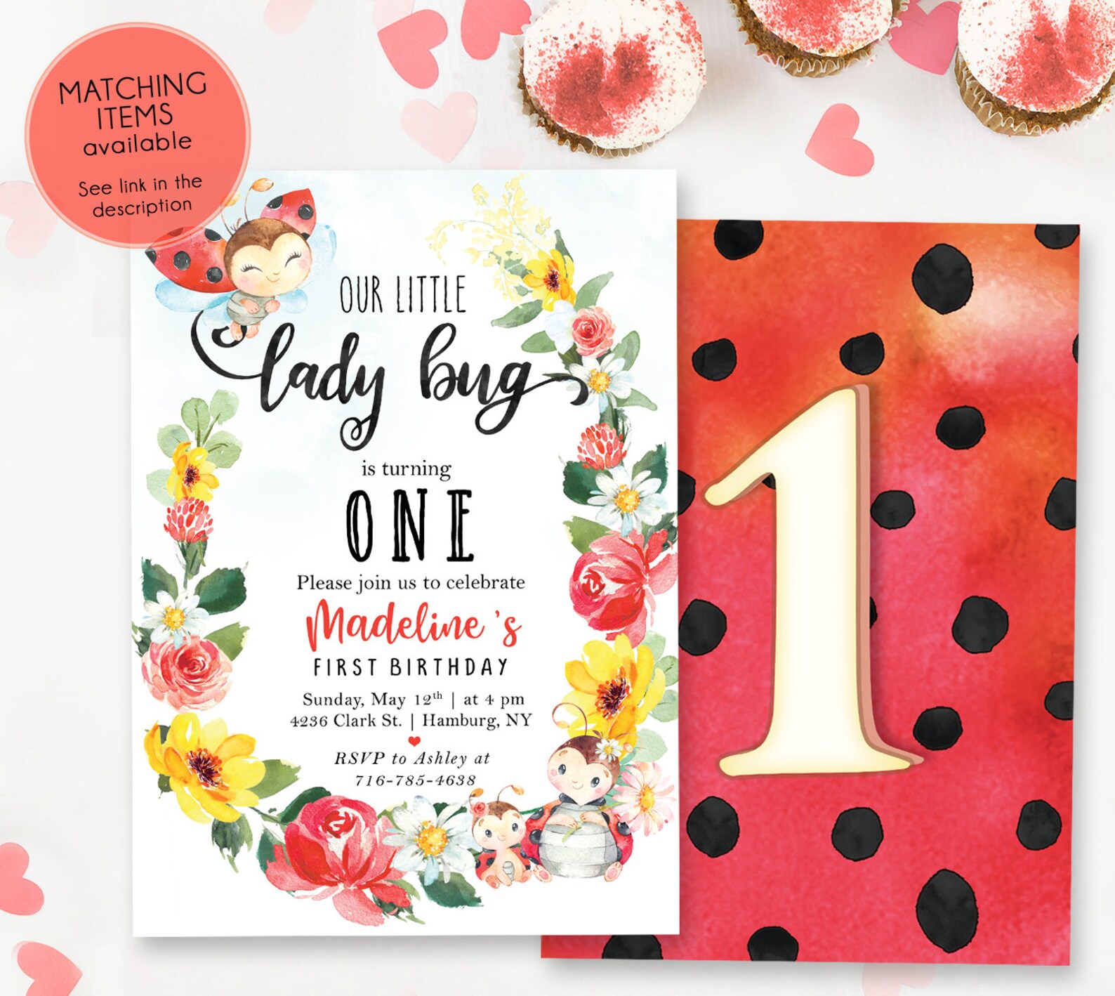 Ladybug Backdrop Little Ladybug Our Sweet Little Lady Love - Etsy