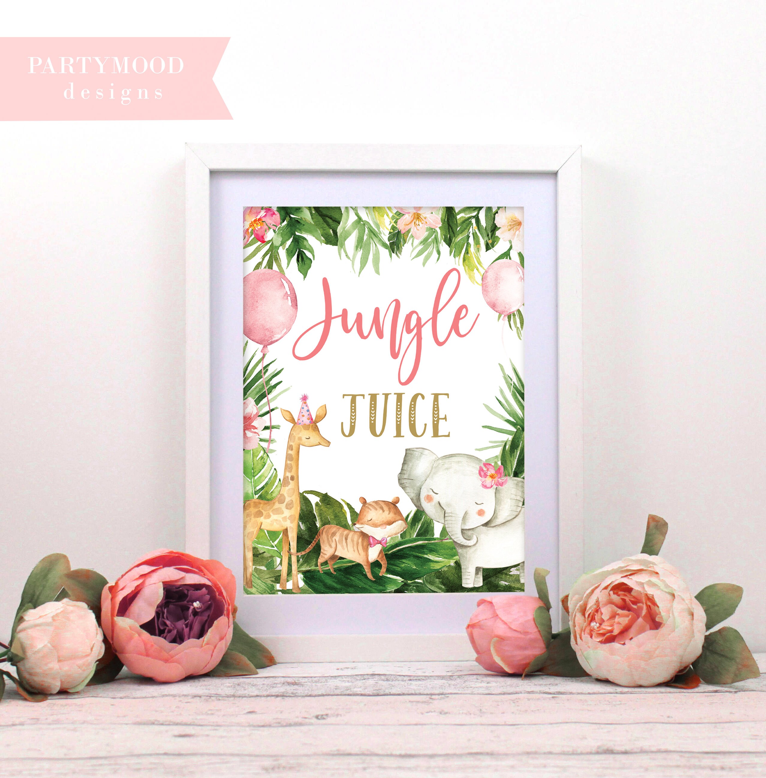 Safari Sign Jungle Juice Wild one Safari Birthday Safari | Etsy