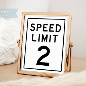 Editable Speed Limit Sign, Race Car Birthday Party, Racing Party Decor ...