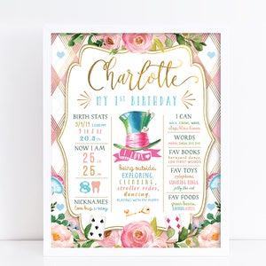 Alice in Wonderland Gable Box, Editable Gift Box, Onederland Decor ...