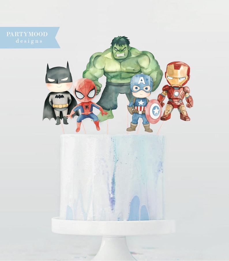 Superheroes Happy Birthday Banner, HBD Banner, Avengers Sign, Superhero ...