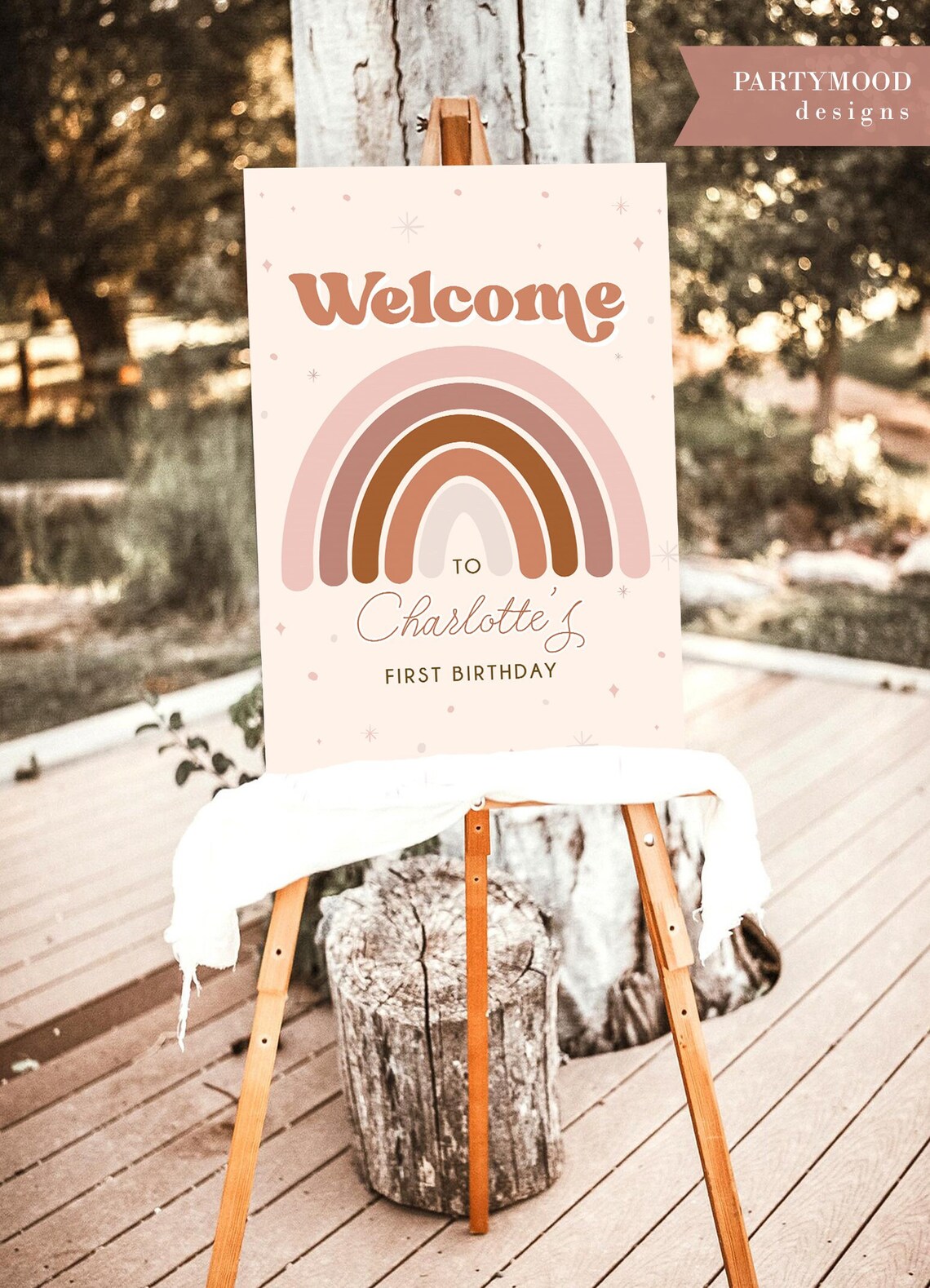 Rainbow Welcome Sign Boho Party Decor Boho Shower Girl 1st - Etsy