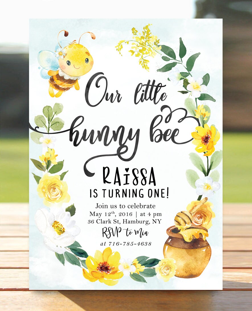 Bee Welcome Sign Bumble Bee Decor Little Honey Birthday - Etsy