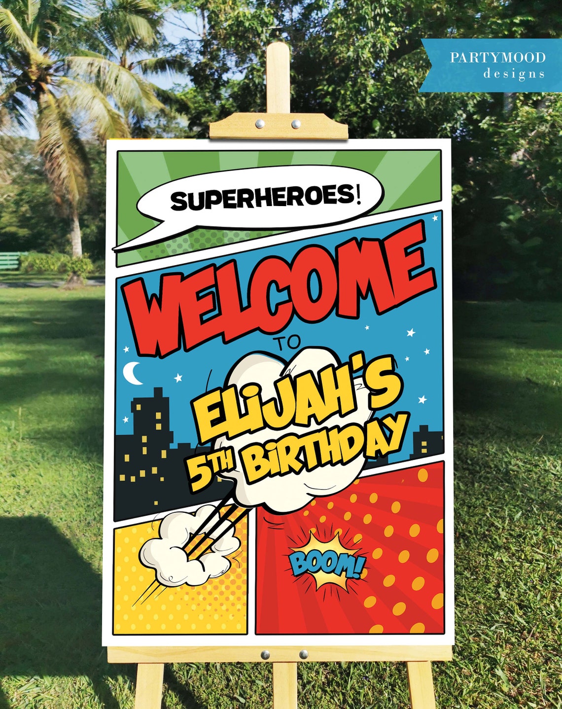 Superhero Arrows, Birthday Welcome Sign, Directional Arrows Superheroes ...