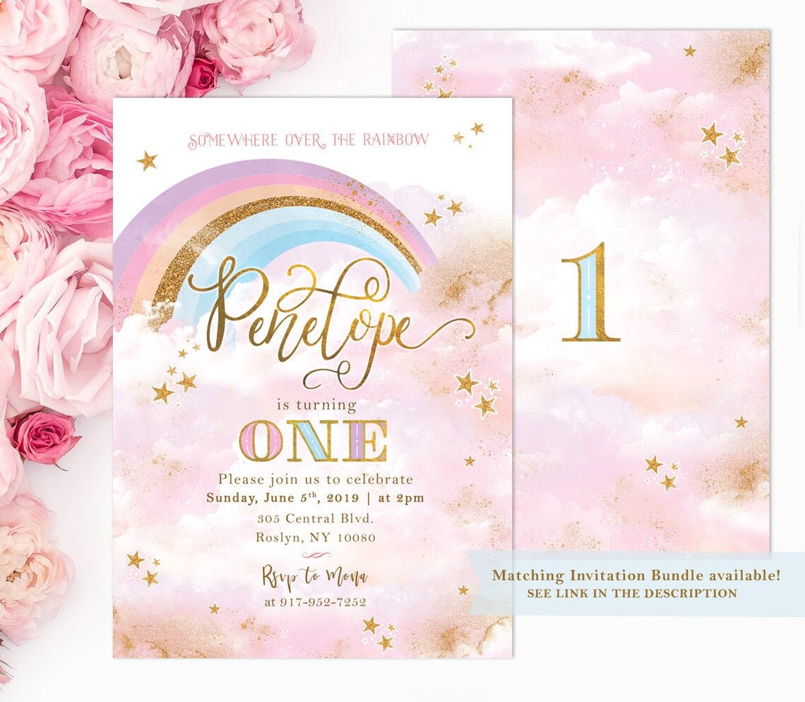 Rainbow Favor Tags 1st Birthday Party Signs Gift Tags - Etsy