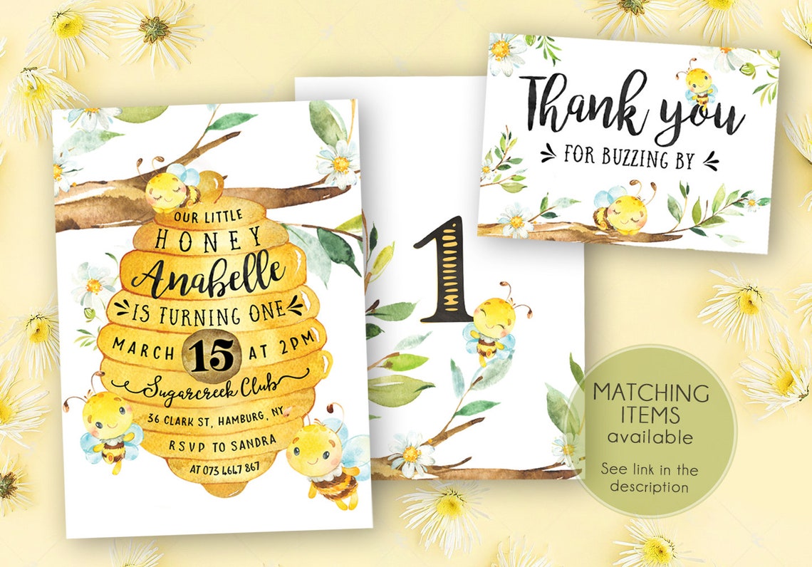 Bee Welcome Sign Bumble Bee Decor Little Honey Birthday - Etsy