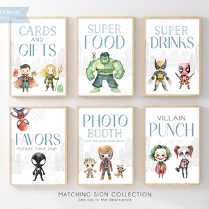 Superheroes Welcome Sign, Birthday Sign Reception, Avengers Decor ...