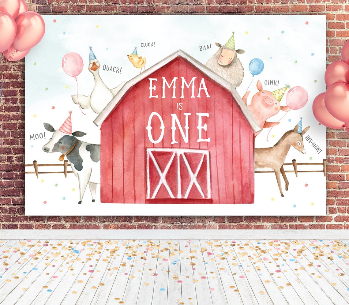 Farm Welcome Sign, Farm Animals, Boy First Birthday, Girl Birthday ...