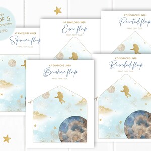 Outer Space Envelope Liners Liner Set First Trip Around the - Etsy